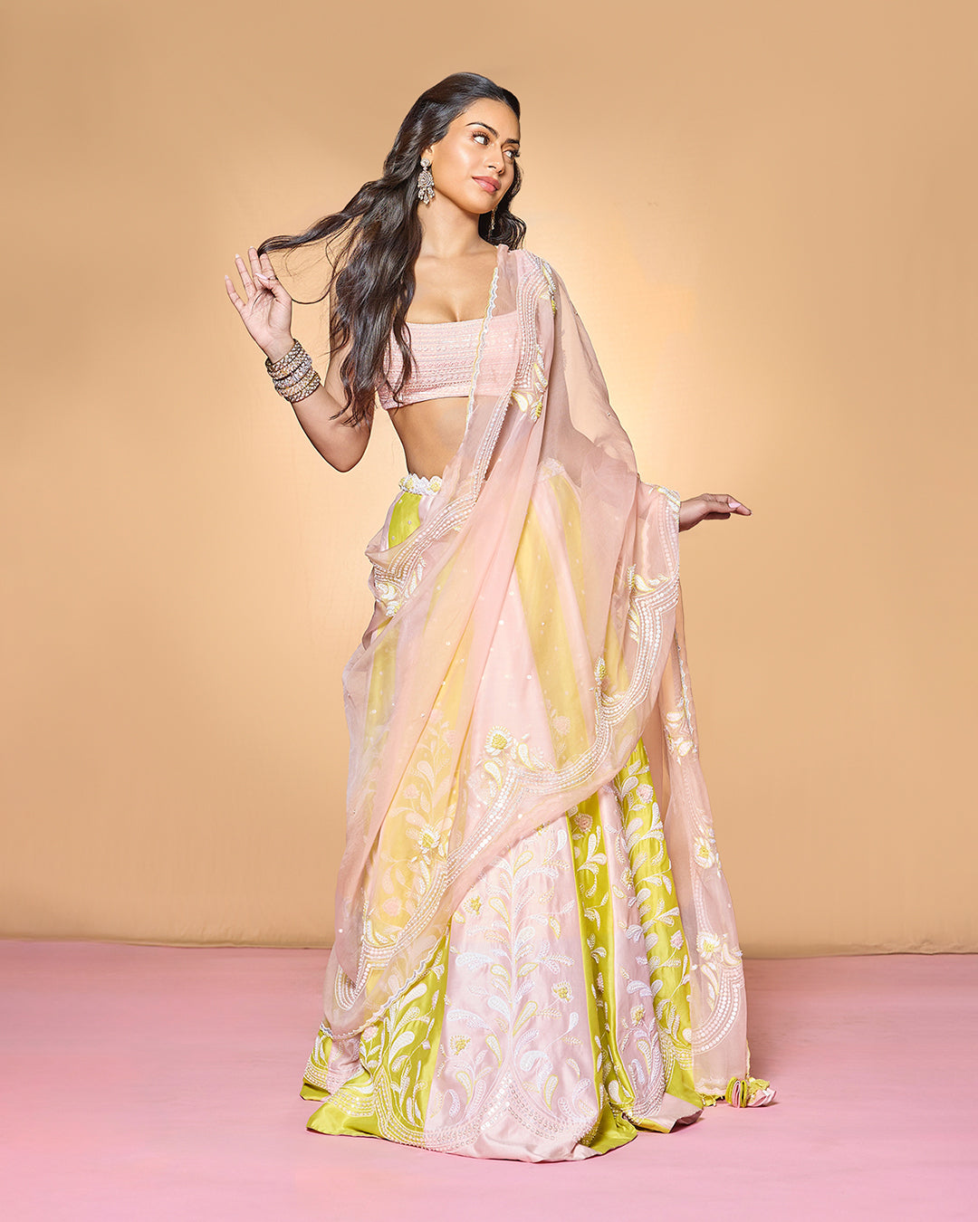 Nysa Devgun in Dahlia Lehenga Set – Madzin : Luxury Womenswear
